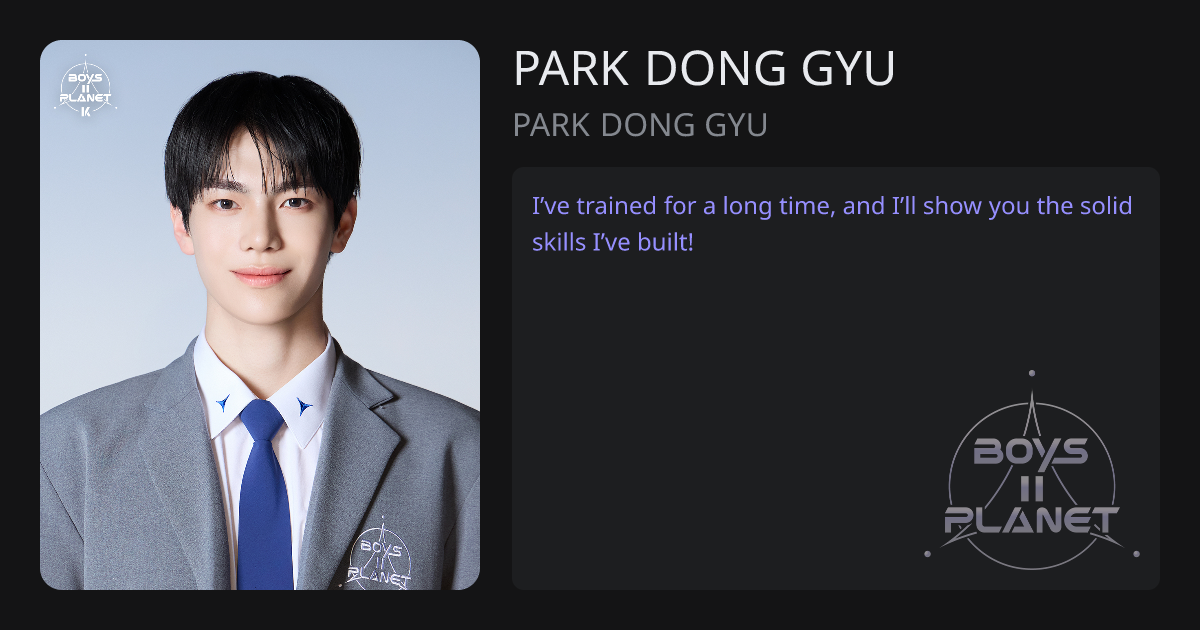 PARK DONG GYU / (PARK DONG GYU)