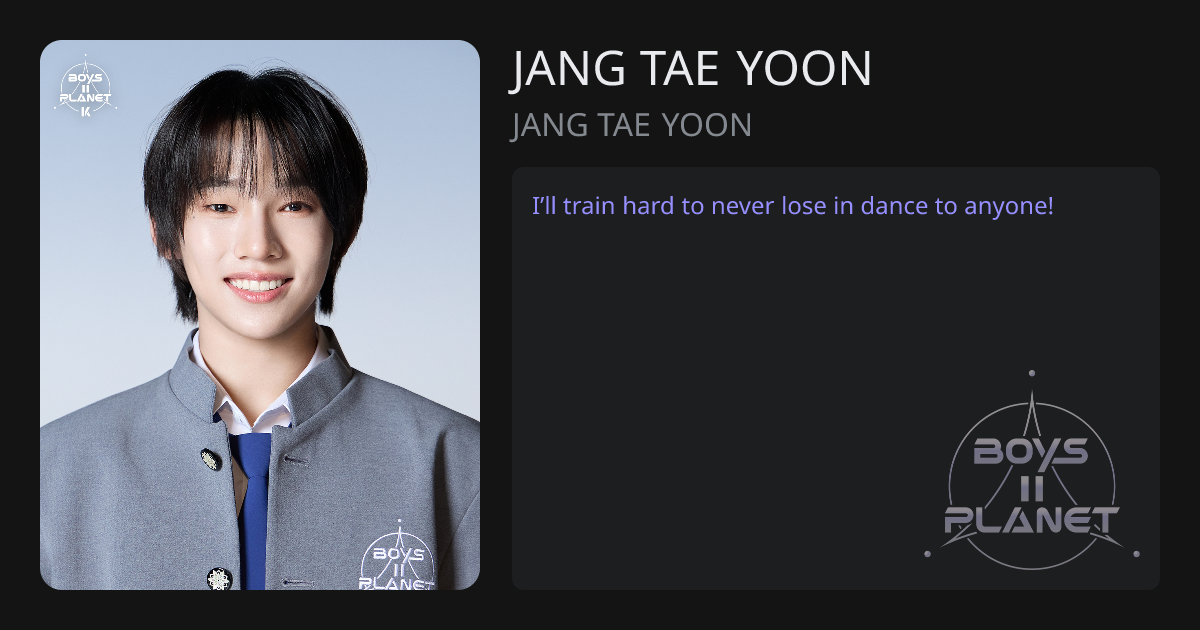 JANG TAE YOON / (JANG TAE YOON)
