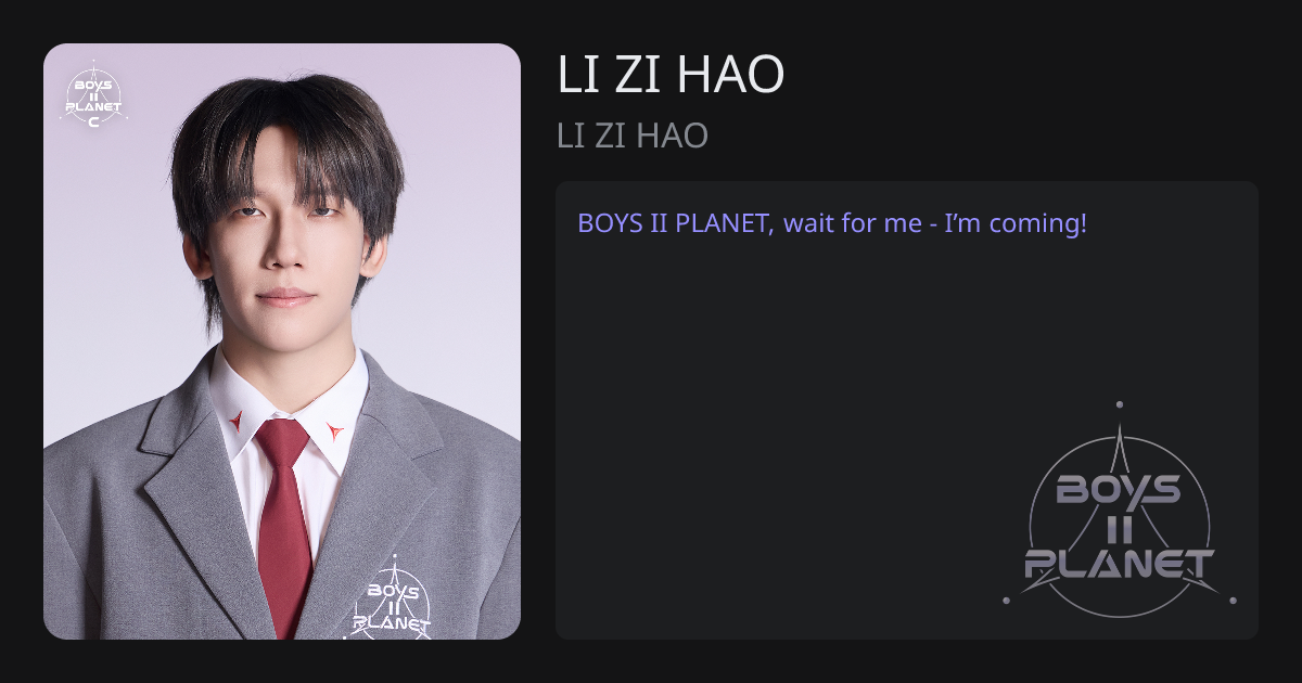 리즈하오 / (LI ZI HAO)