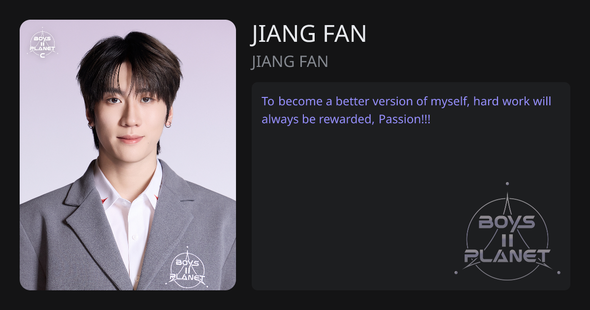 JIANG FAN / (JIANG FAN)